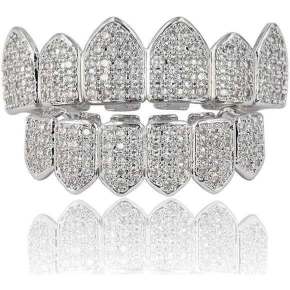 Accessories | New 18k Silver Iced Out Grills | Poshmark